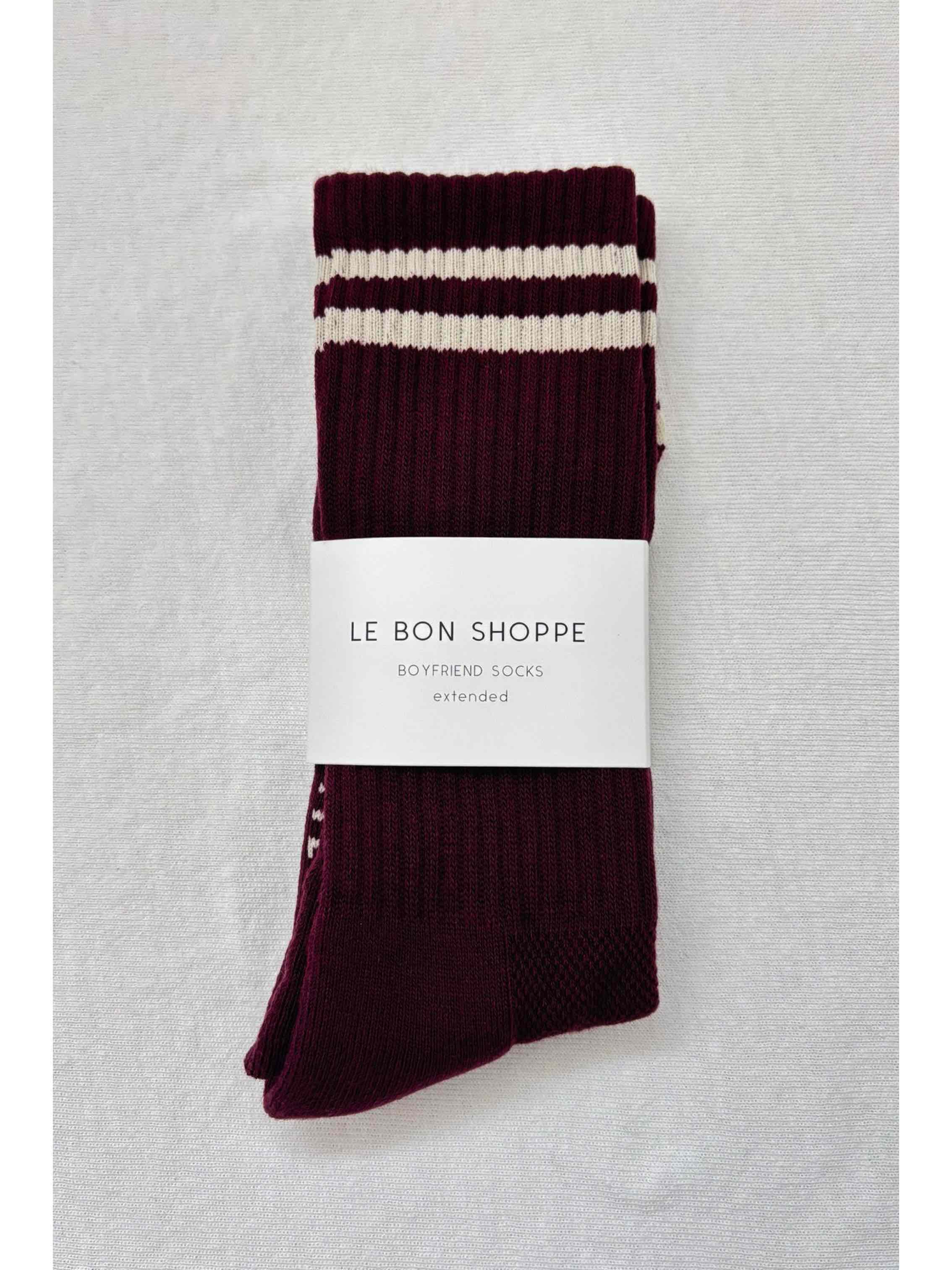 EXTENDED Boyfriend Socks - Maroon – Grace + Willow